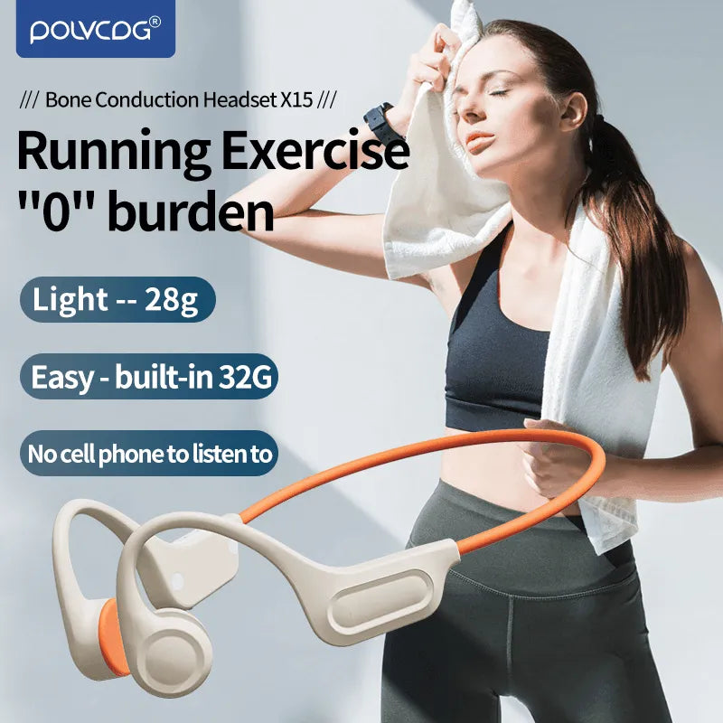Polvcdg X15 Bone Conduction Headphones | Risenty Store