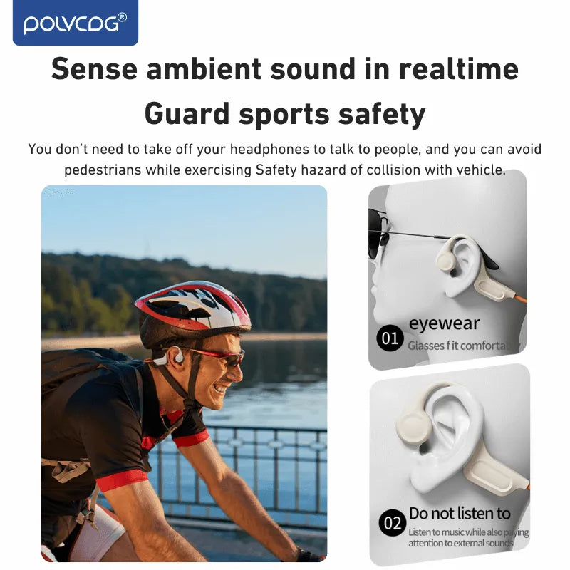 Polvcdg X15 Bone Conduction Headphones | Risenty Store